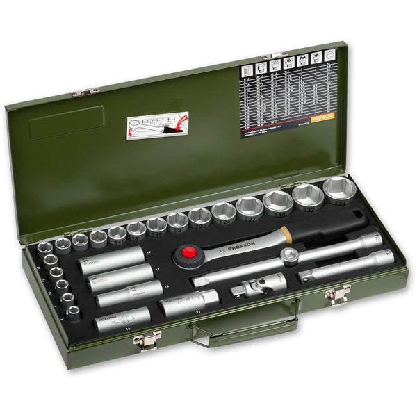 Proxxon Industrial 29pc Socket Set 1/2" Drive - The ToolBox Scotland